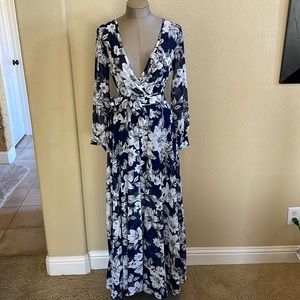 indigo Rose | Dresses | Long Sleeve Floral Maxi Dress | Poshmark